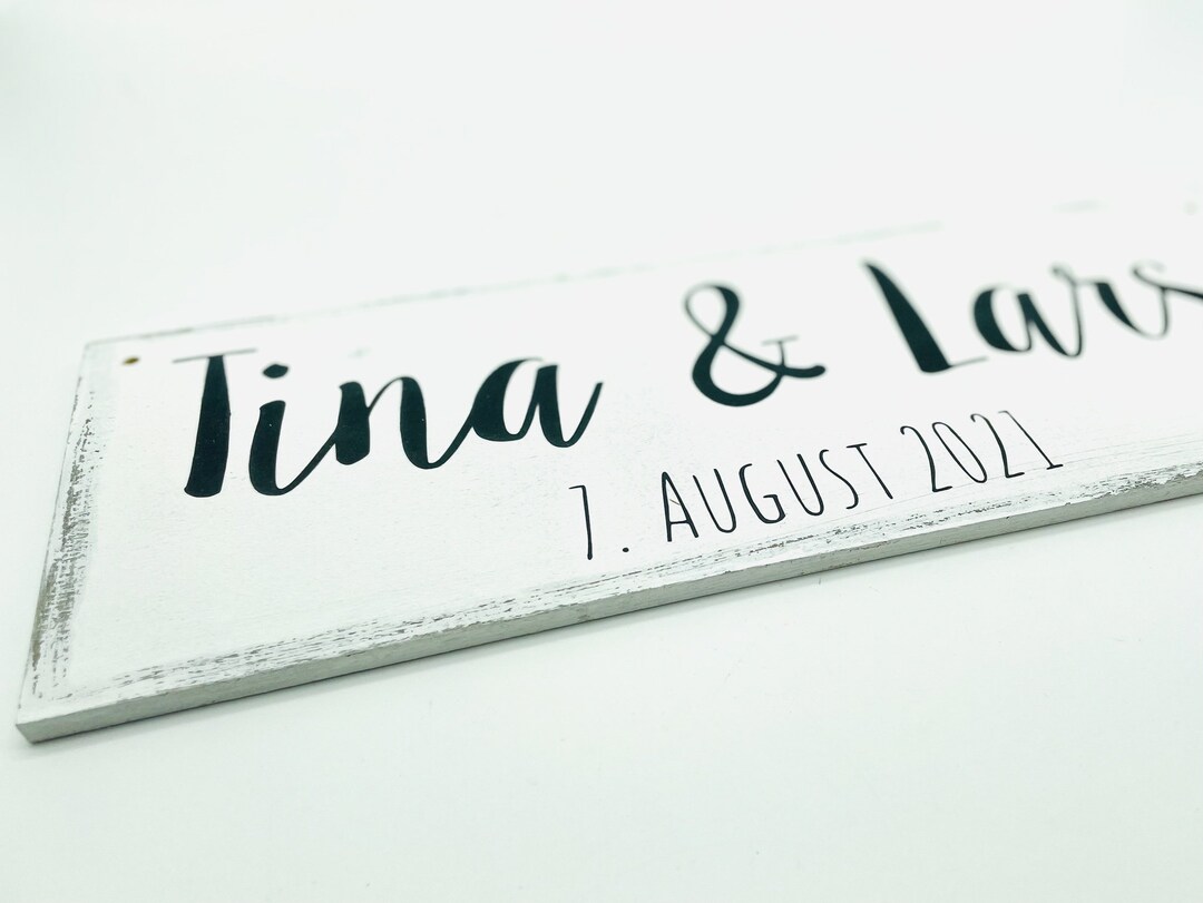 Wedding Sign With Names and Date Made of Wood - Various Color ...