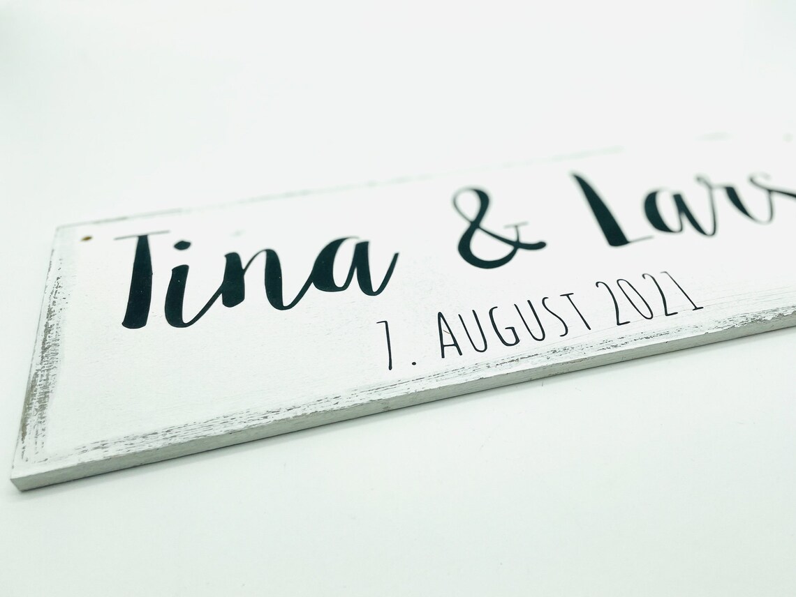 Wedding Sign With Names and Date Made of Wood - Various Color ...