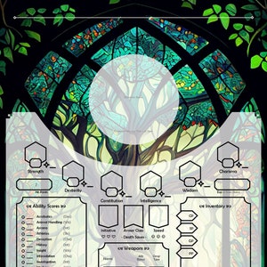 Tree of Life Character Sheet Interactive PDF Printable for Your Dnd ...