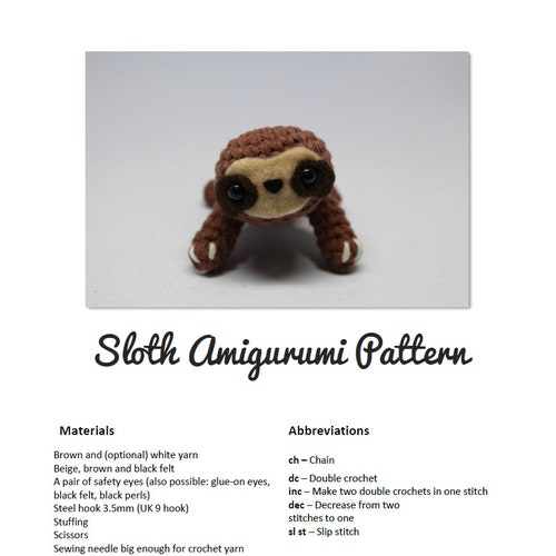 Happy Sloth Crochet Slippers Pattern Handmade Slippers Pdf - Etsy