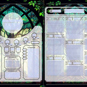 Tree of Life Character Sheet Interactive PDF Printable for Your Dnd ...