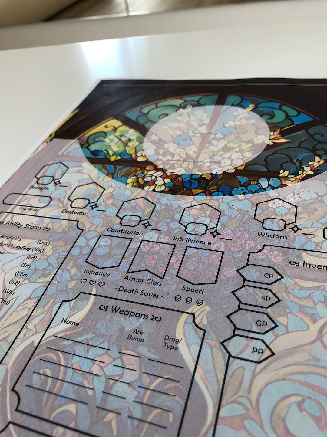 Forgetmenot Character Sheet Interactive PDF Printable for Your Dnd Char ...