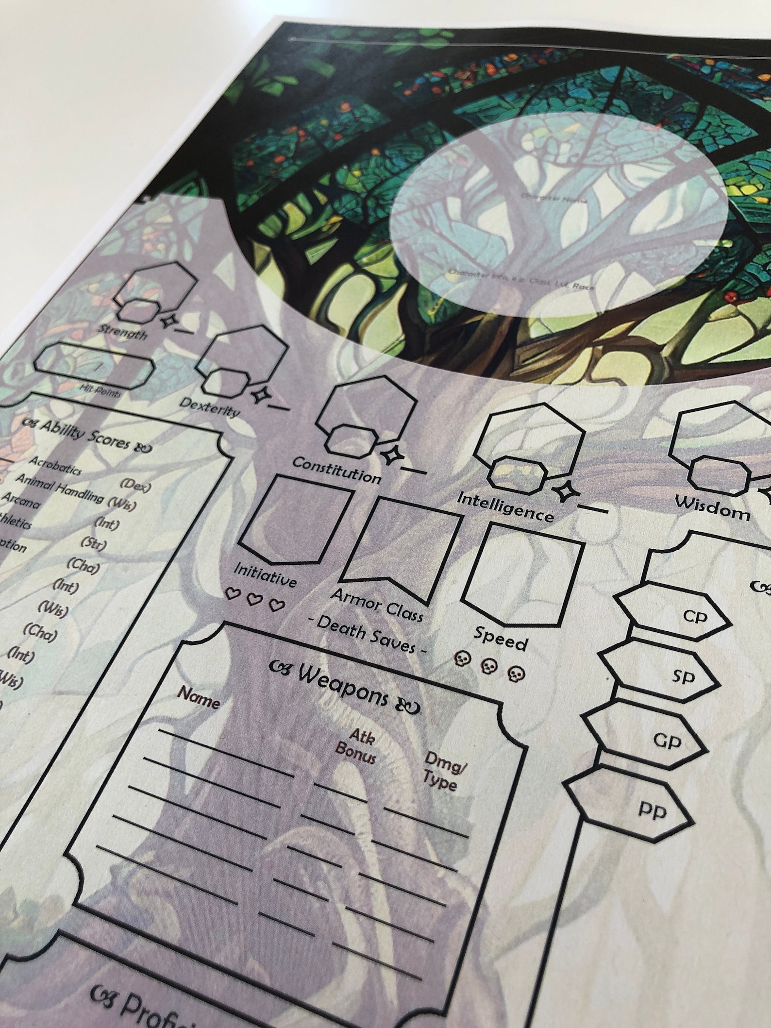 Tree of Life Character Sheet Interactive PDF Printable for Your Dnd ...