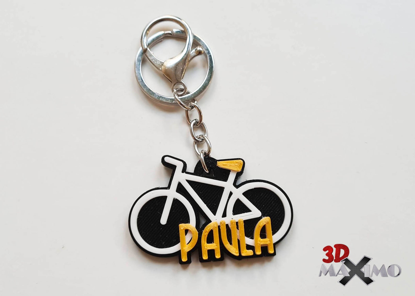 Personalized Keychain With Bicycle Name - Etsy
