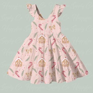 Gingerbread House Candy Cane Bows Seamless Pattern Download Digital ...