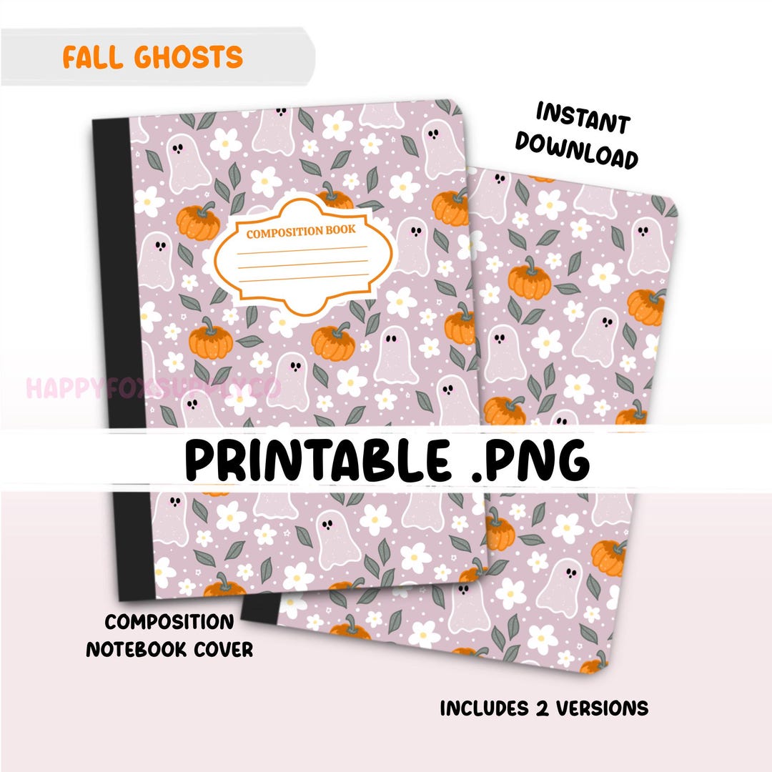 Printable Composition Notebook Cover PNG Back to School Personal ...