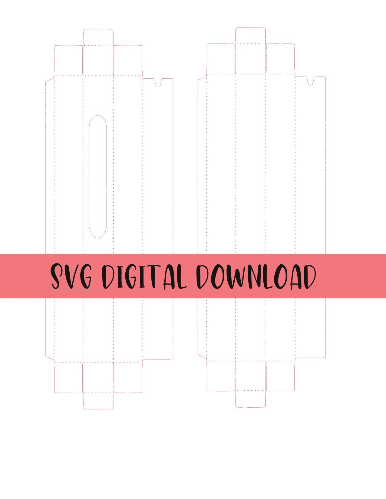 Customizable Glitter Pen Box Cut File SVG DXF Template - Etsy Canada