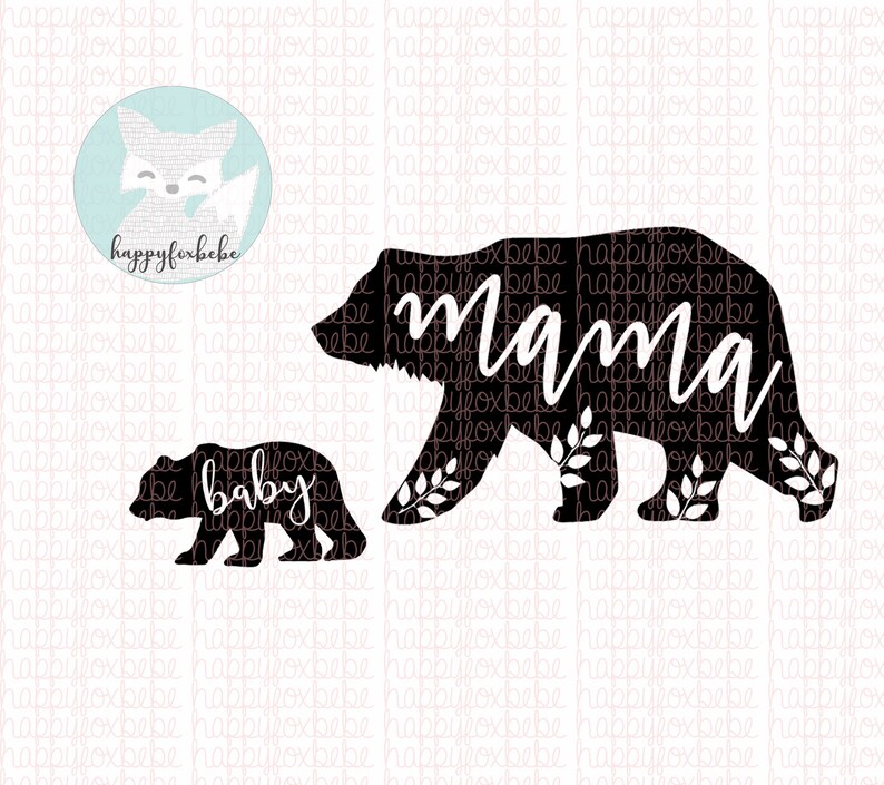Mama Bear Baby Bear Digital Download Svg Png Jpg Pdf - Etsy