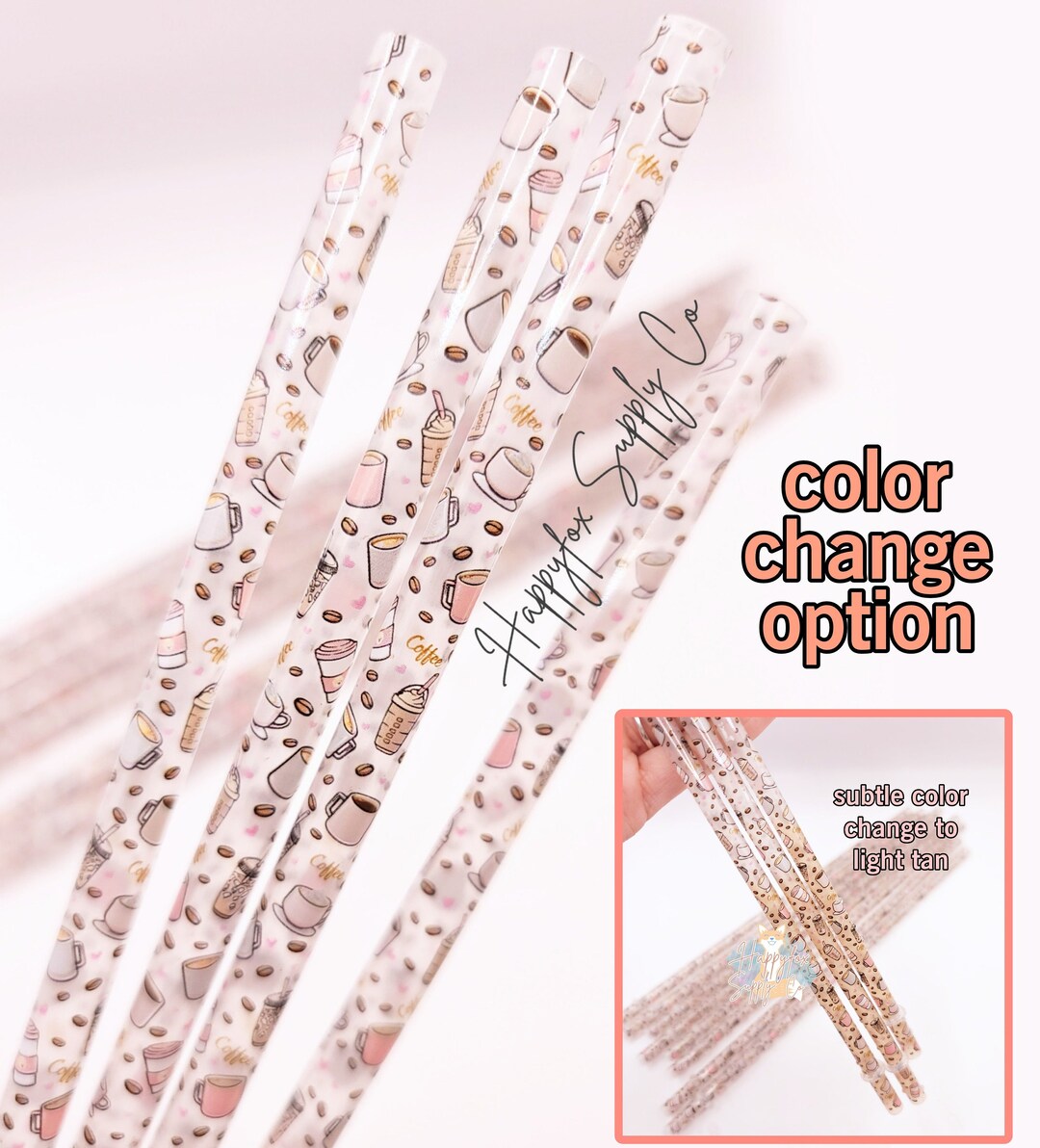 10 ORIGINAL Coffee Cups Reusable Plastic Straws 5-30 Pack for Tumblers ...