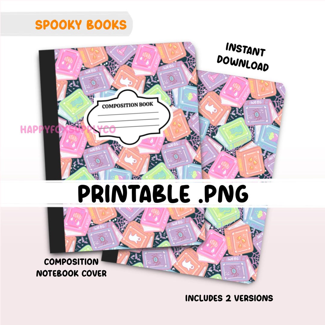 Printable Composition Notebook Cover PNG Back to School Personal ...