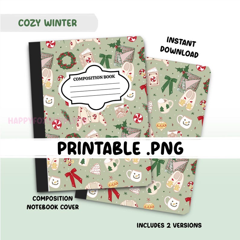 Printable Composition Notebook Cover PNG Back to School Personal ...