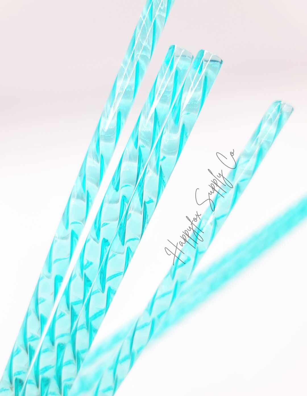 10 Blue/teal Swirl Reusable Plastic Straws 5-30 Pack for Tumblers, Cups ...