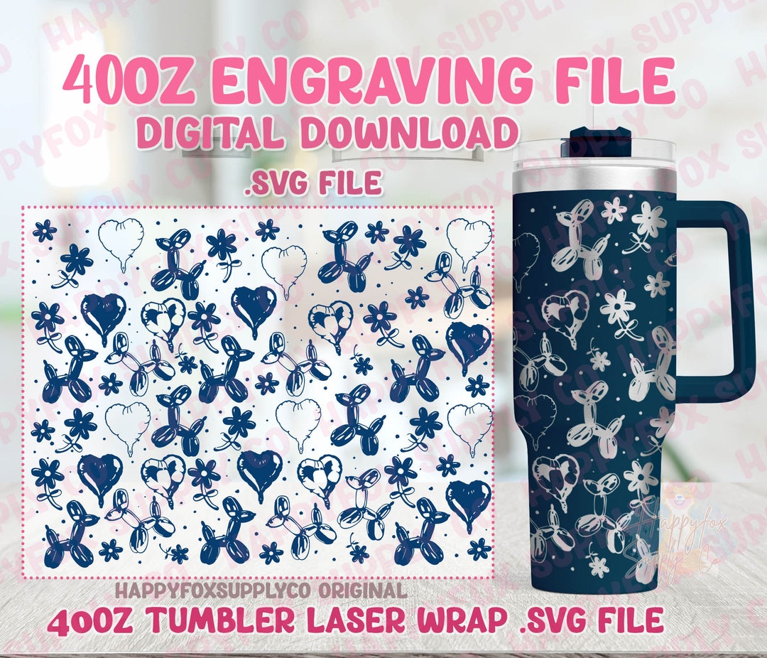 40oz Engraving .SVG File for Lasers Laser Engraved Tumbler Wrap Hand ...