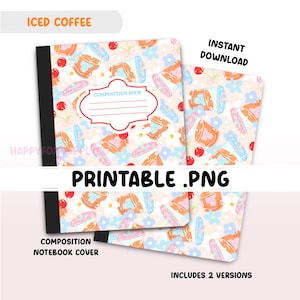 Printable Composition Notebook Cover PNG Back to School Personal ...