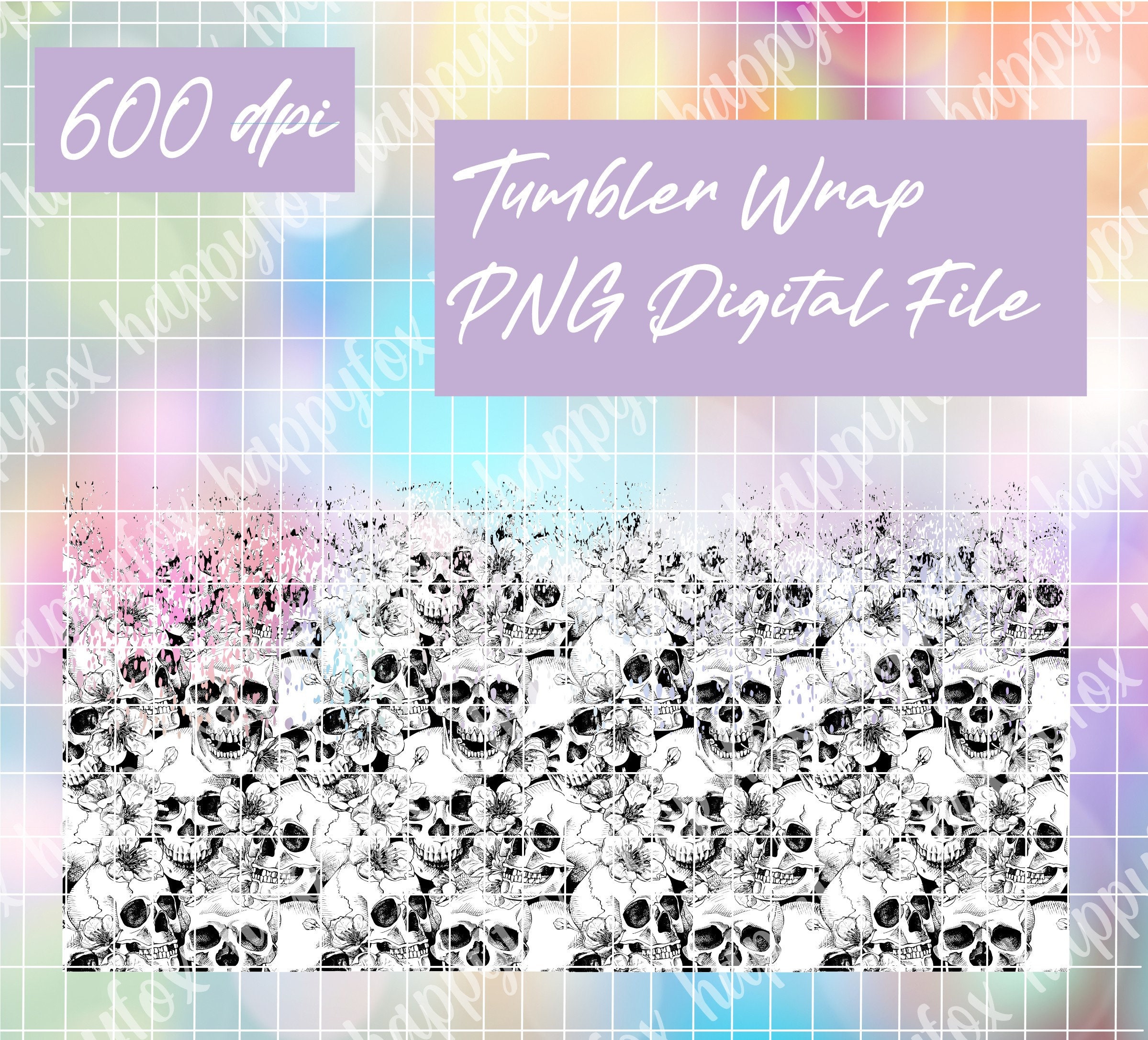 High Quality Digital Design Fading Skulls Transparent Full | Etsy