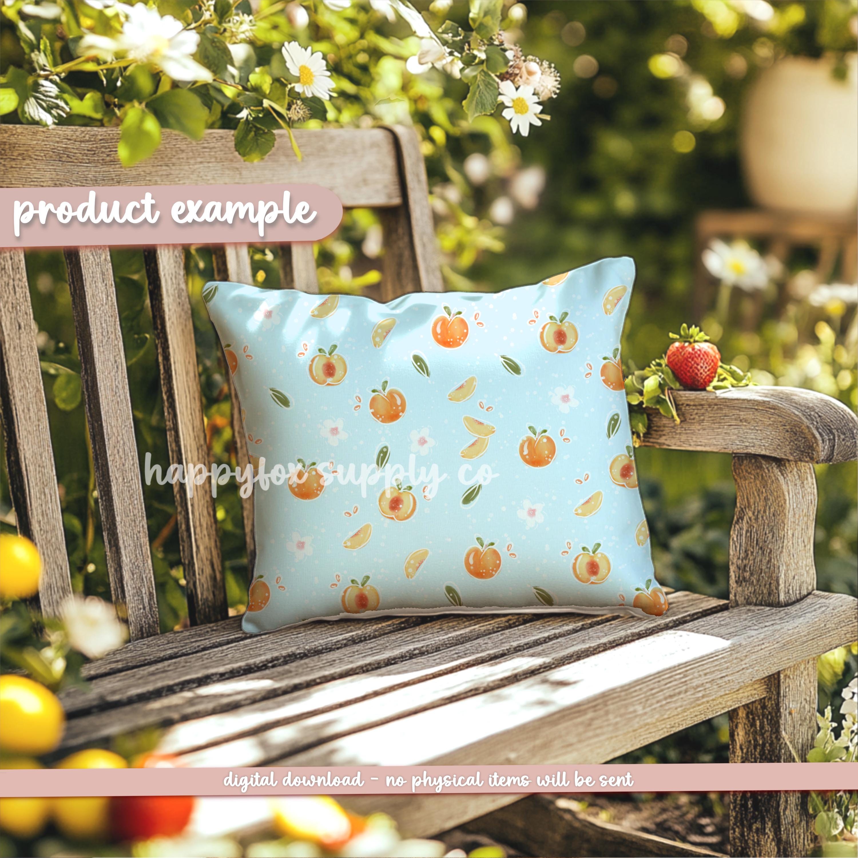 Peaches Seamless Pattern 300 DPI .PNG Instant Download for Digital ...