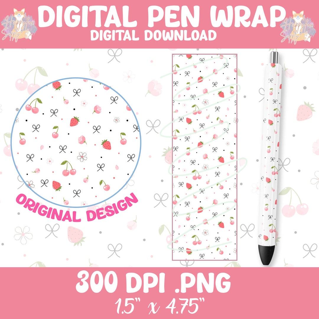 Coquette Bows Digital Pen Wrap High Quality Seamless Pen Digital ...