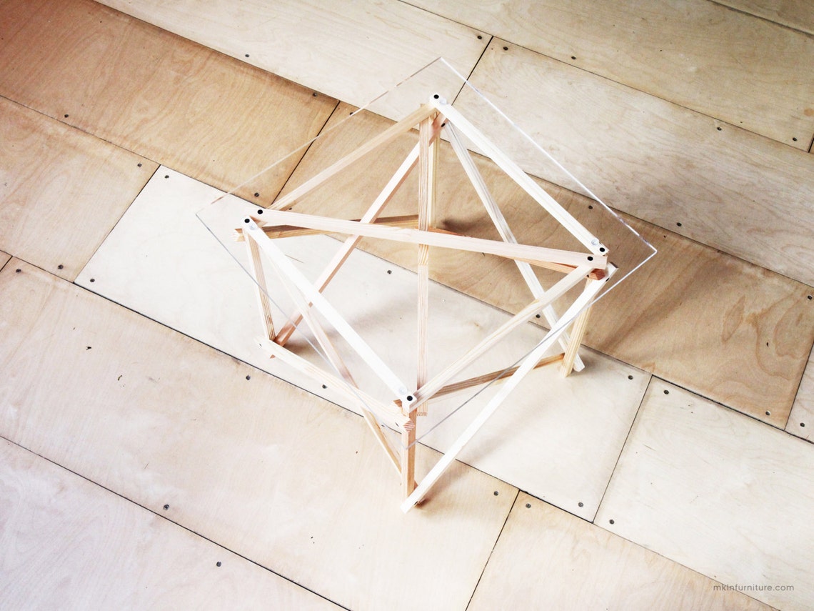 STICKS Coffee Table / Side Table Handmade From Solid Wood / Acrylic ...