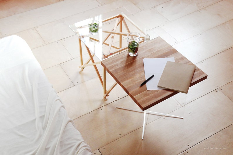 STICKS Coffee Table / Side Table Handmade From Solid Wood / Acrylic ...