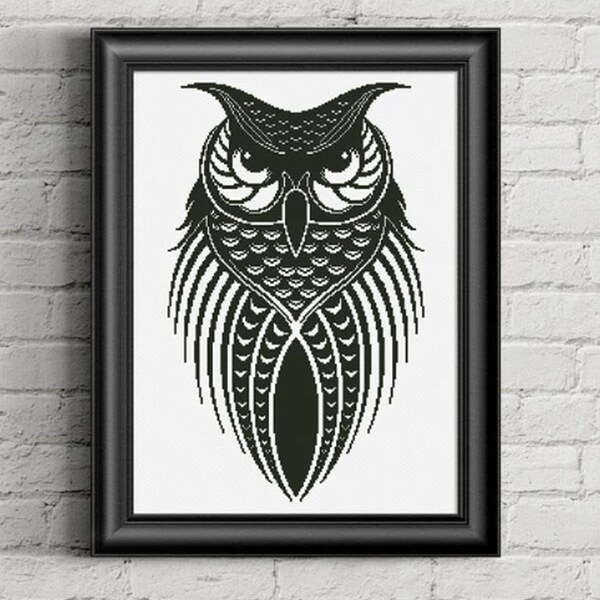 Black and White Cross Stitch Pattern - Etsy