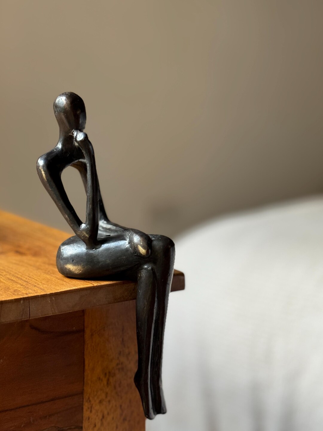 Minimalist Edge Sitting Brass Sculpture Figurine Handcrafted Abstract ...