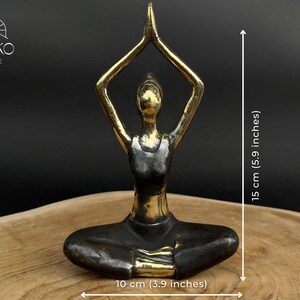 Brass Yoga Figurine Elegant Handcrafted Meditation Statue Unique Gift ...