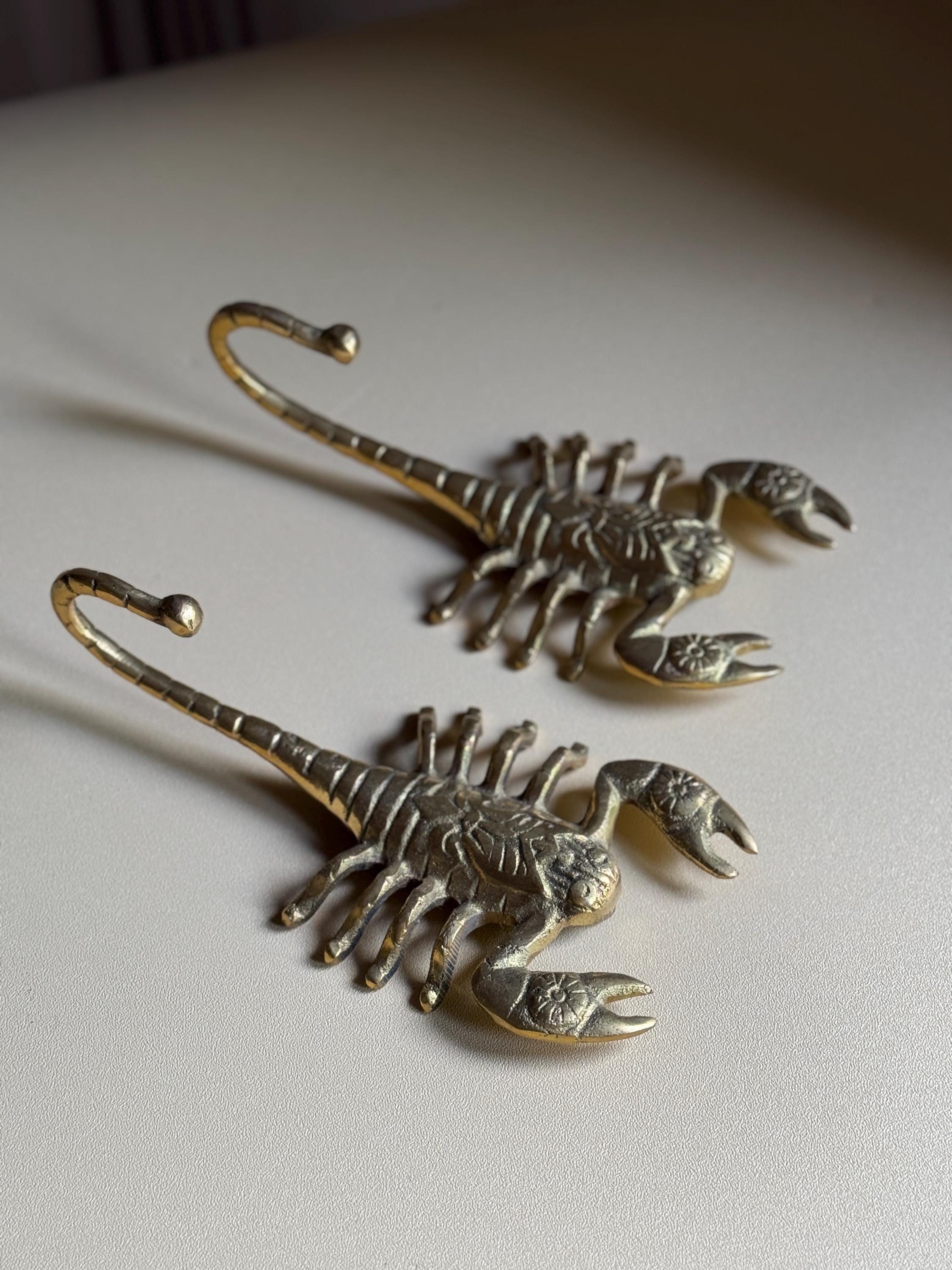 Wall Hook "scorpion", Brass Animal Hook Towel Hook Key Holder Bug Wall ...
