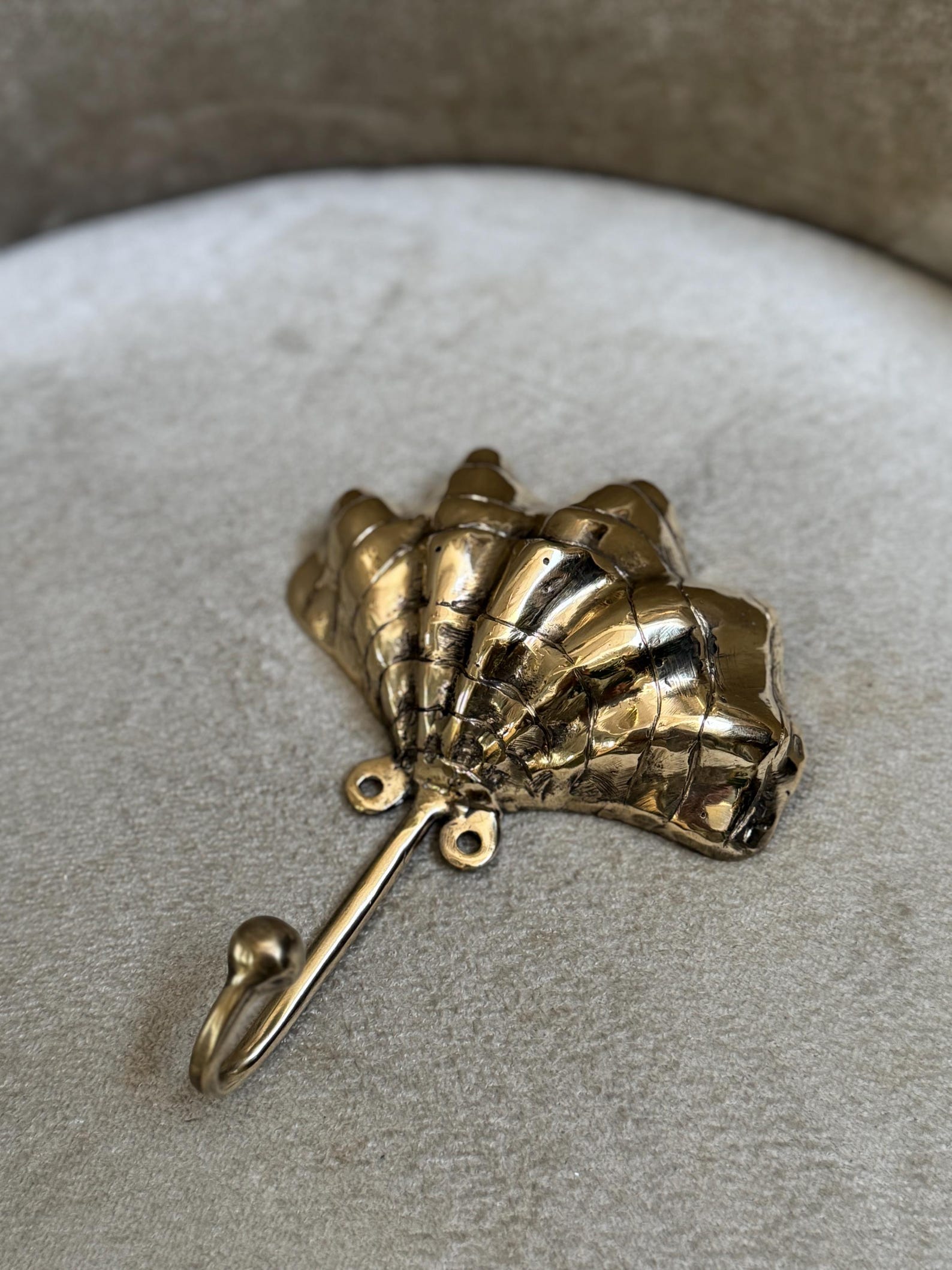 Brass Shell Wall Hook Coastal Decor, Beach House Accent Nautical Brass ...