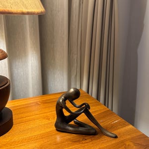 Minimalist Edge-sitting Brass Sculpture Figurine Handcrafted Abstract ...