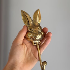 Brass Bunny Hook Rabbit Wall Hook Vintage Home Decor Easter Gift Farmhouse Wall Decor Bunny ...