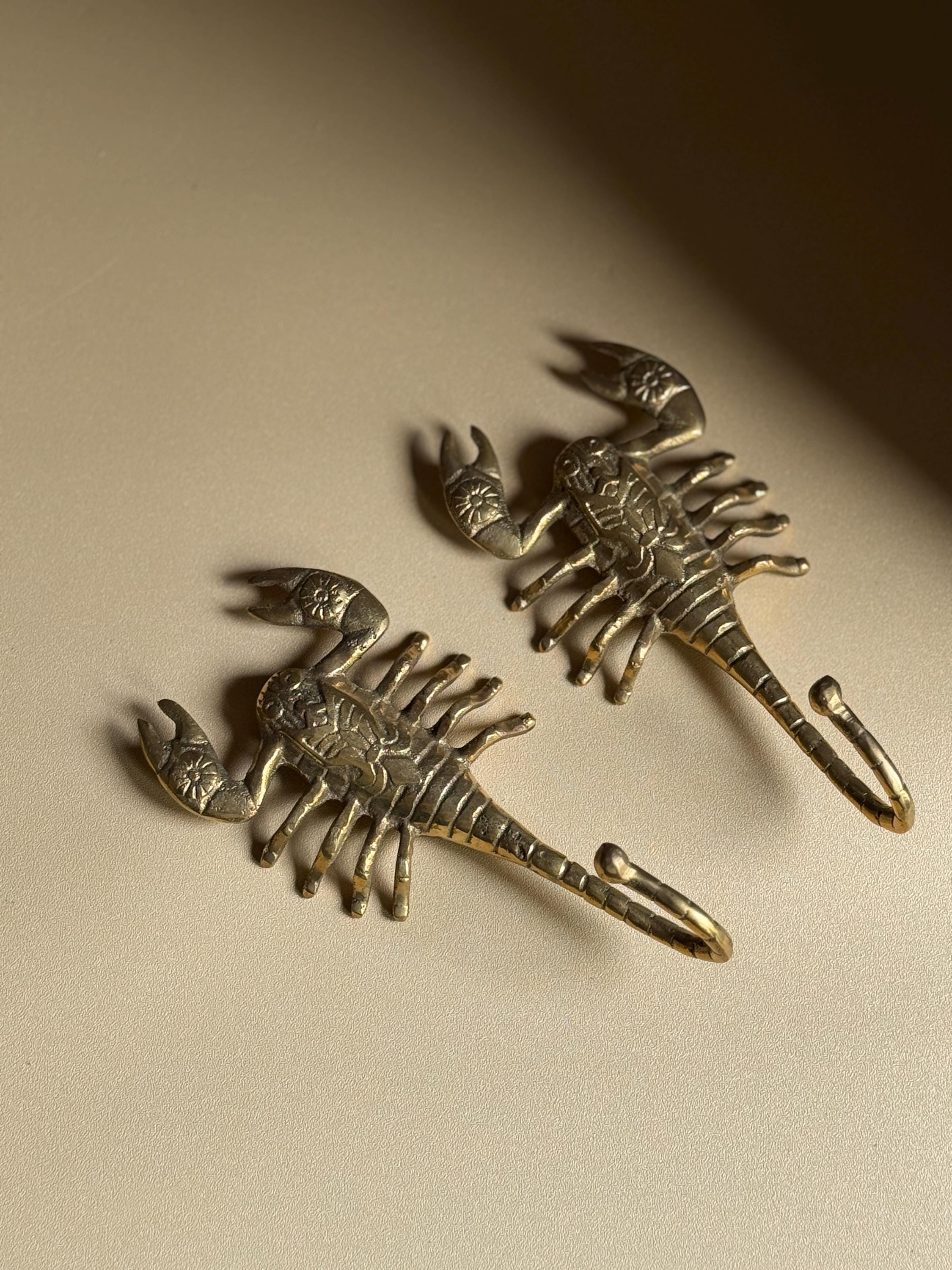 Wall Hook "scorpion", Brass Animal Hook Towel Hook Key Holder Bug Wall ...