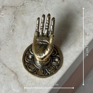 Brass Hand Hook Mudra Knob Hooks Bali Brass Towel Rack Chest-door Handle Hanger Buddha Hand ...