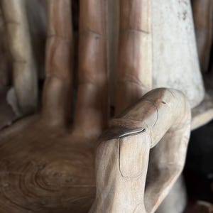 Hand-shaped Wooden Chair Open Palm or Mudra Design, 90cm Statement ...