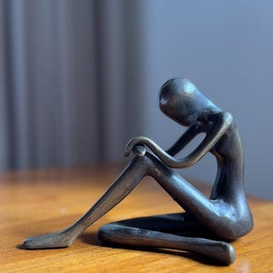 Minimalist Edge-sitting Brass Sculpture Figurine Handcrafted Abstract ...