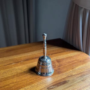 Vintage Silver Hand Bell Classic Brass Call Bell Elegant Gift for ...