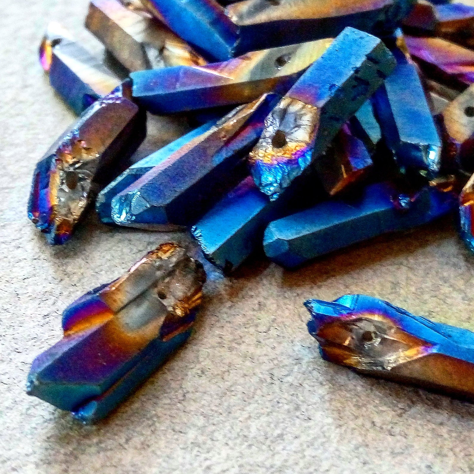 Titanium Quartz Raw Crystal Necklace Sterling Silver 14k - Etsy Israel