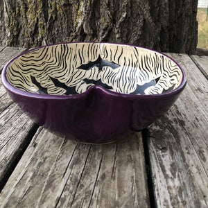 Sgraffito Bat Bowl - Etsy