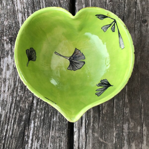 Green Ginkgo Pottery - Etsy