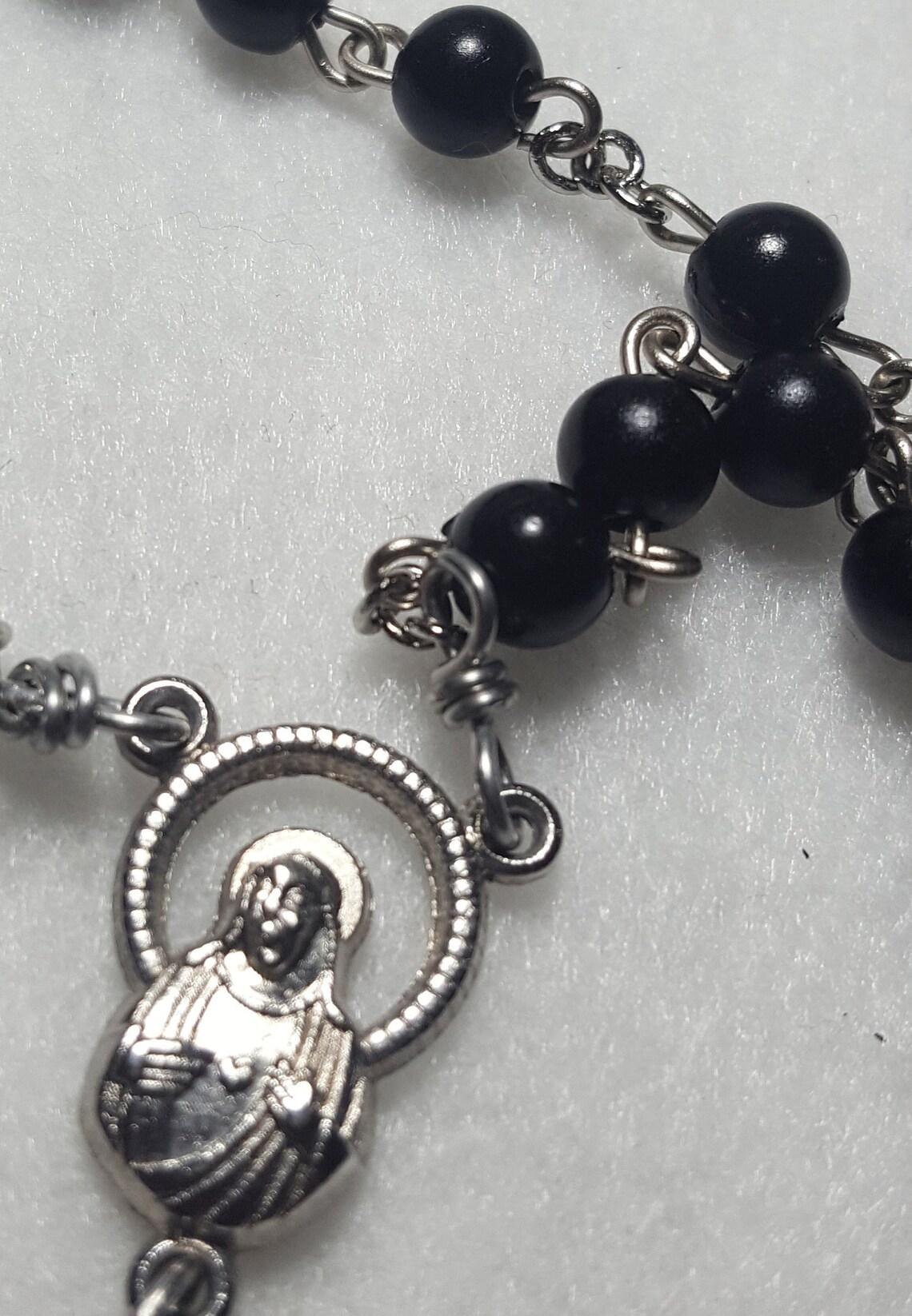 Purgatory Prayers for the Dead Memento Mori Bead Black Glass Bead ...
