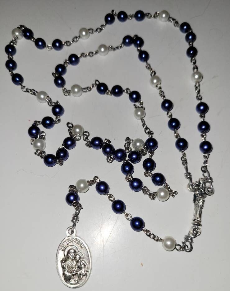 St. Joseph Traditional Chaplet, Catholic Devotion Prayer Beads - Etsy