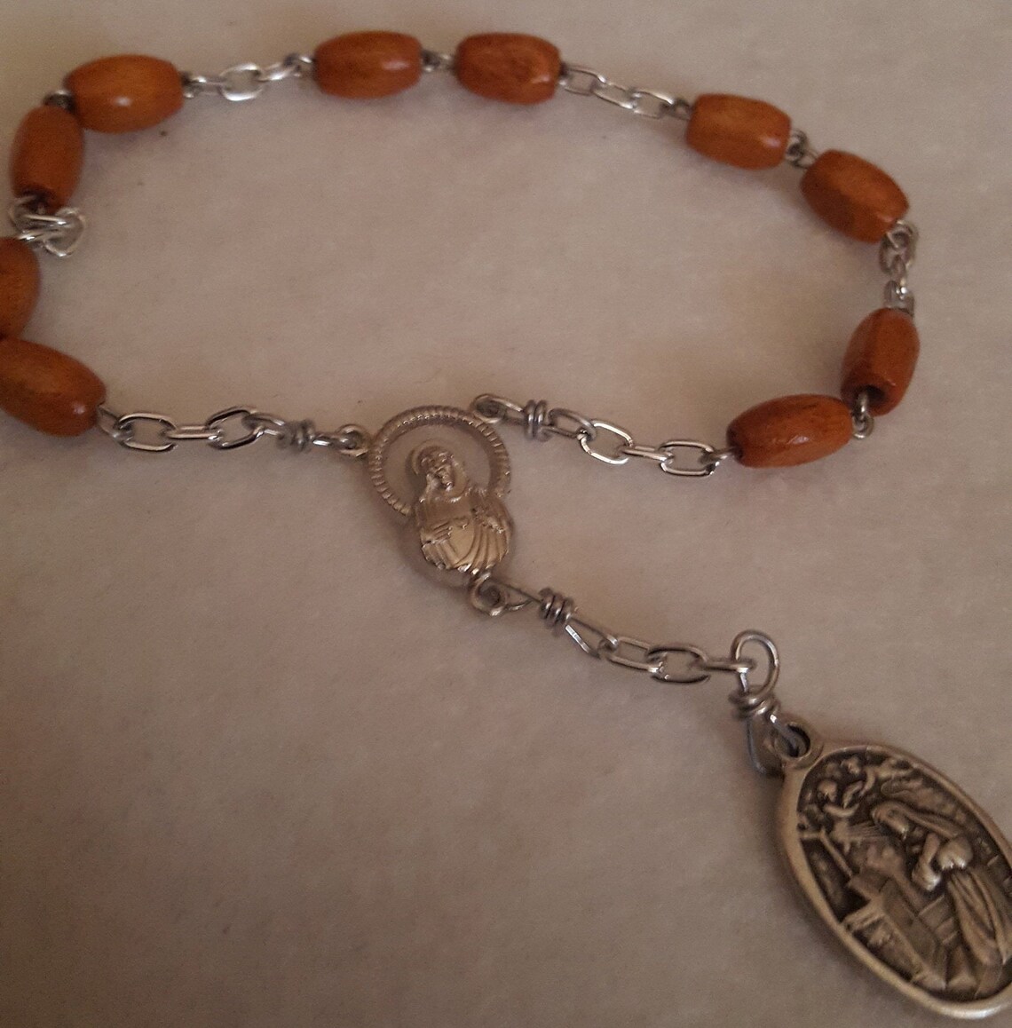 St. Rita Shrine Official Prayer Chaplet Light Brown Wood - Etsy