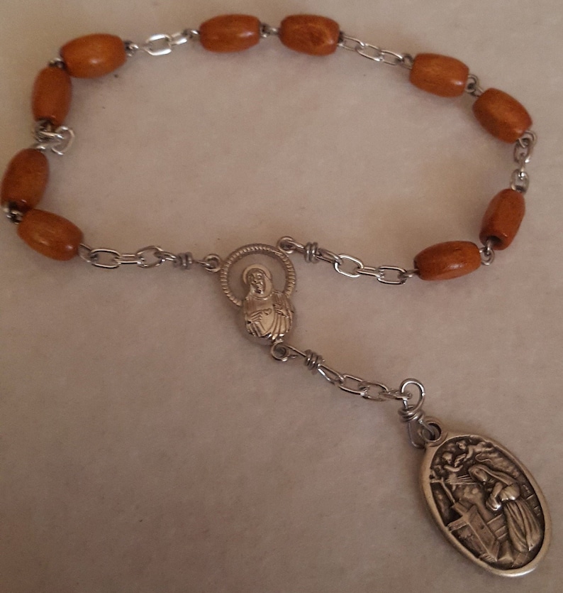 St. Rita Shrine Official Prayer Chaplet Light Brown Wood - Etsy