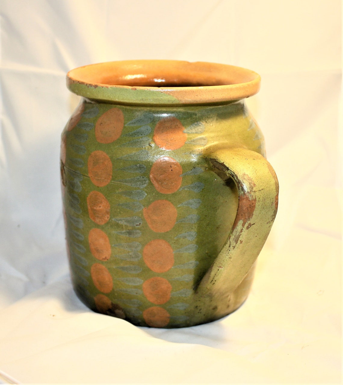 Dotted Jug Jam Jar Folk Jar Folk Bottle Handpainted Jug | Etsy