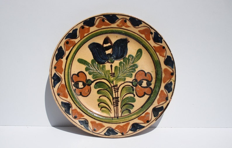 Art & Collectibles Transylvania Pottery Antique Peasant Plate Folk ...