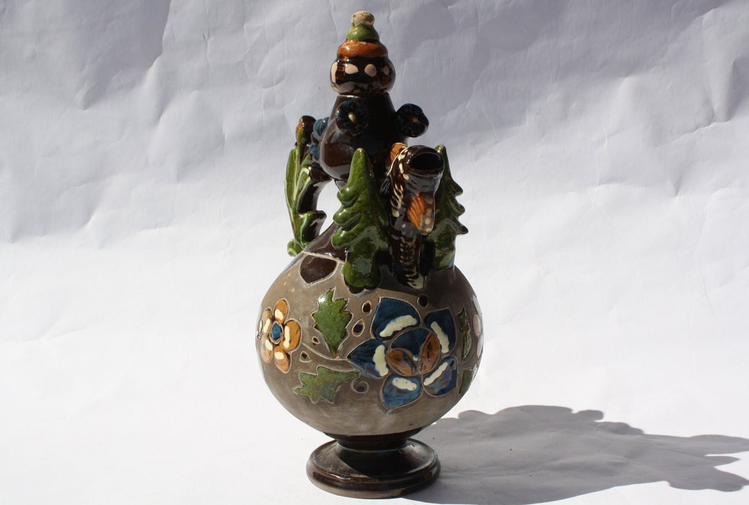 Traditional Folk Pitcher, Flower Ear Pitcher, Fish Pour Pitcher ...