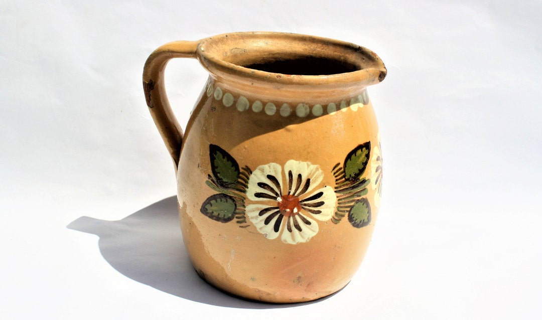 Antique Stoneware Water Jug, Ethnographic Ceramic Pottery Ewer - Etsy