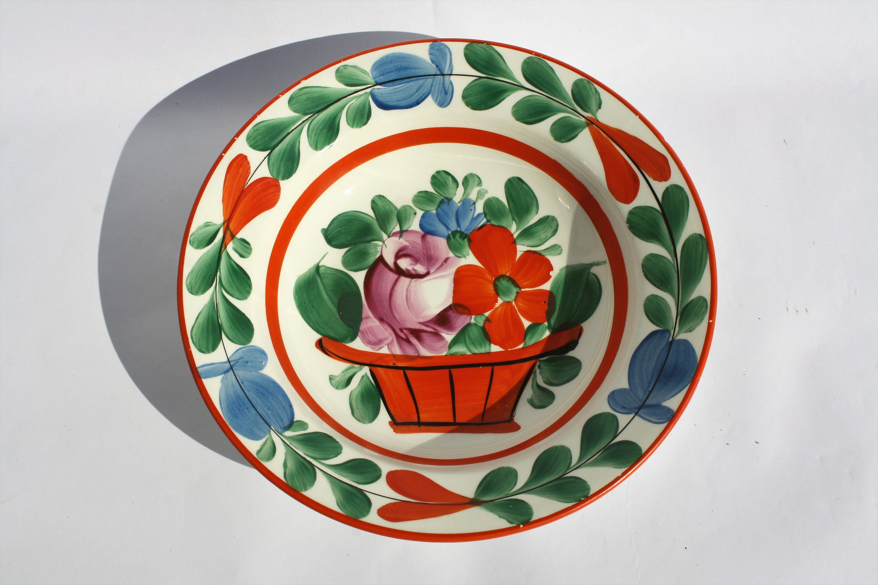 Hollohaz Plate, Hungarian Pottery, Folk, Antique Peasant Plate ...