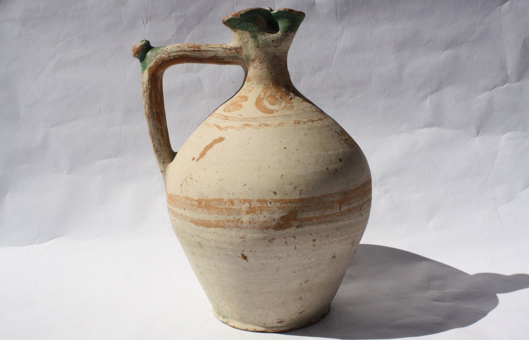 Traditional Water Pitcher, Huge Pitcher, Stoneware Jug, Folk Pitcher ...