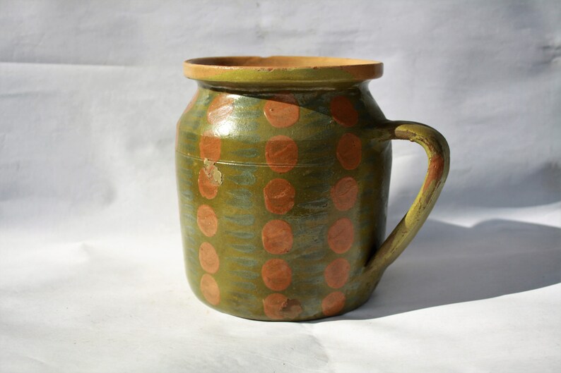 Dotted Jug Jam Jar Folk Jar Folk Bottle Handpainted Jug | Etsy