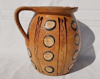 Dotted Jug, Jam Jar, Folk Jar, Folk Bottle, Handpainted Jug, Faience ...